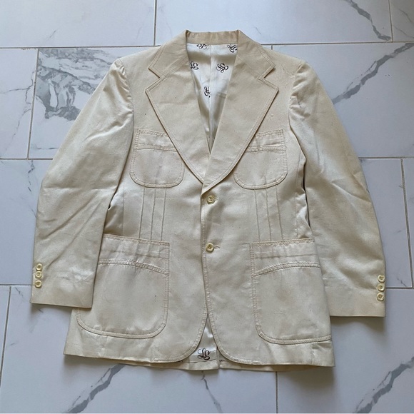 Levi's | Suits & Blazers | Vintage 97s 70s Levis Panatela Linen Suit ...